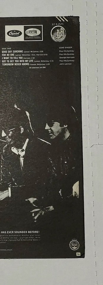 *NM* THE BEATLES 'REVOLVER' CAPITOL ST 8-2576 ORIGINAL 1969 CAPITOL ...