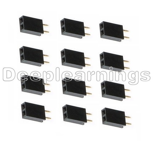 20PCS New Single Row 1x2 Pins 2.54mm Pitch Female Header Straight | eBay