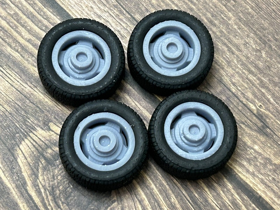 1/24 Scale: 17-inch “OEM Steel” Wheels/tires for Model Car.Resin; 1/25 ...