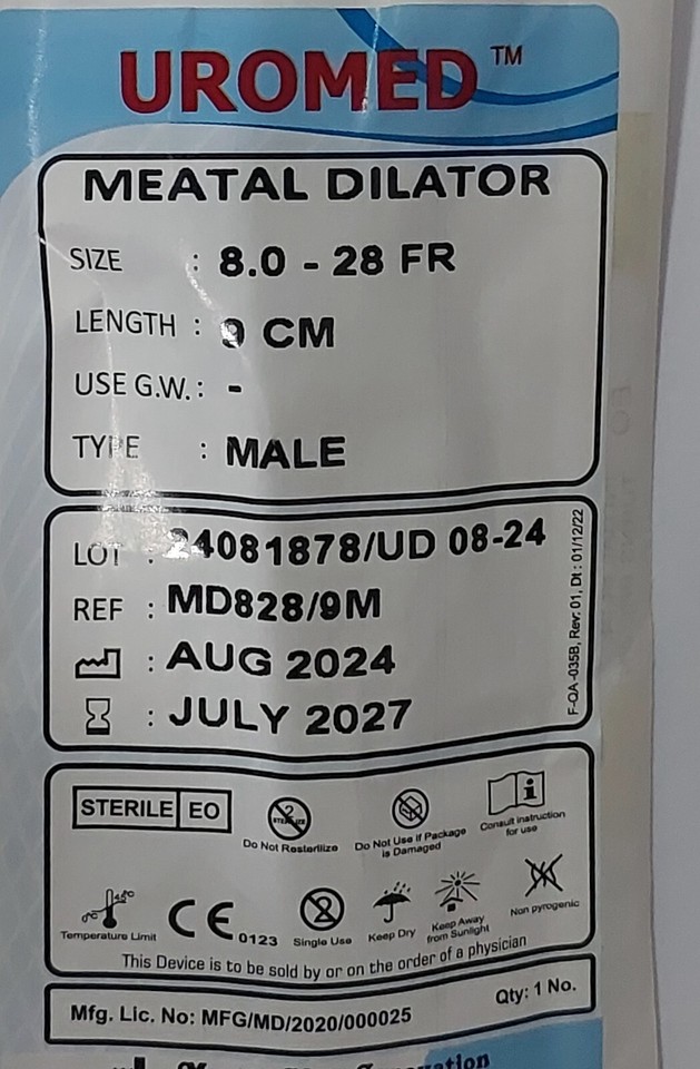 Sterile Meatal Dilator Male Adult Penile Uretheral Meatus 5 Pc | eBay