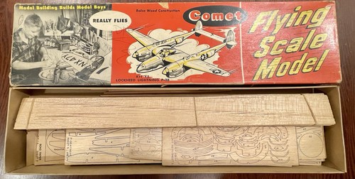 Super RARE(1950’s) COMET~LOCKHEED P-38 LIGHTNING~KIT No. Y5 | eBay