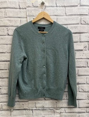 MARKS & SPENCERS Autograph Green Cashmere Cardigan Size 12 - CG E24 ...
