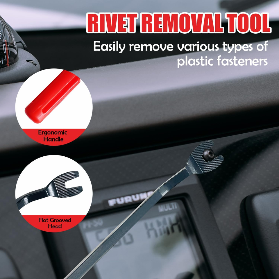 Plastic Rivet Gun Set - Includes 40Pcs Poly Rivets Assortment 1Pcs ...