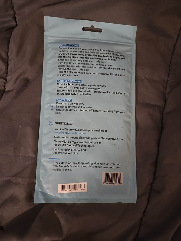 NeuroMD Back Pain Relief Corrective Therapy Pad Replacement Pads NEURO ...