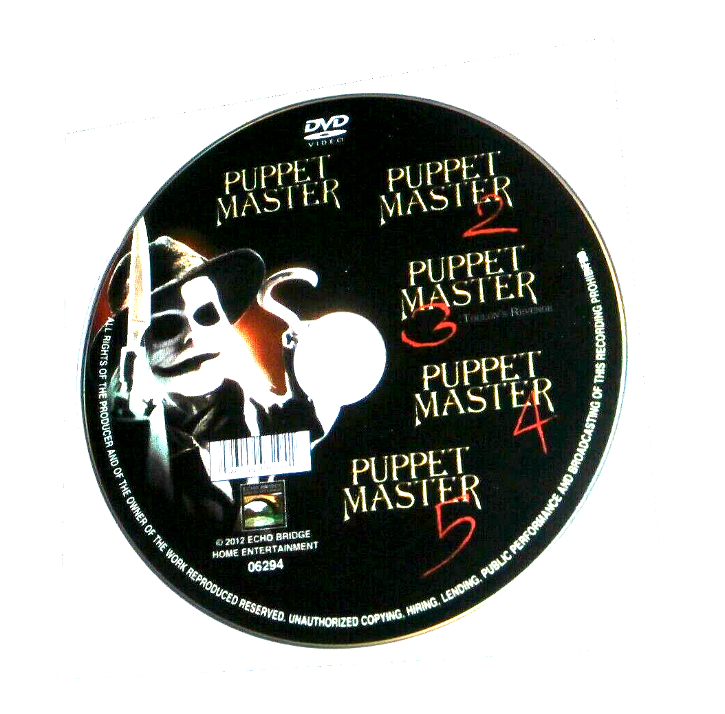 VINTAGE PUPPET MASTER DVD DISC MOVIES 1 2 3 4 5 ALL ON ONE DISC 1 THRU ...