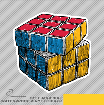 Rubiks Cube Logo Sticker Rubiks Cube Pink Stickers For Sale