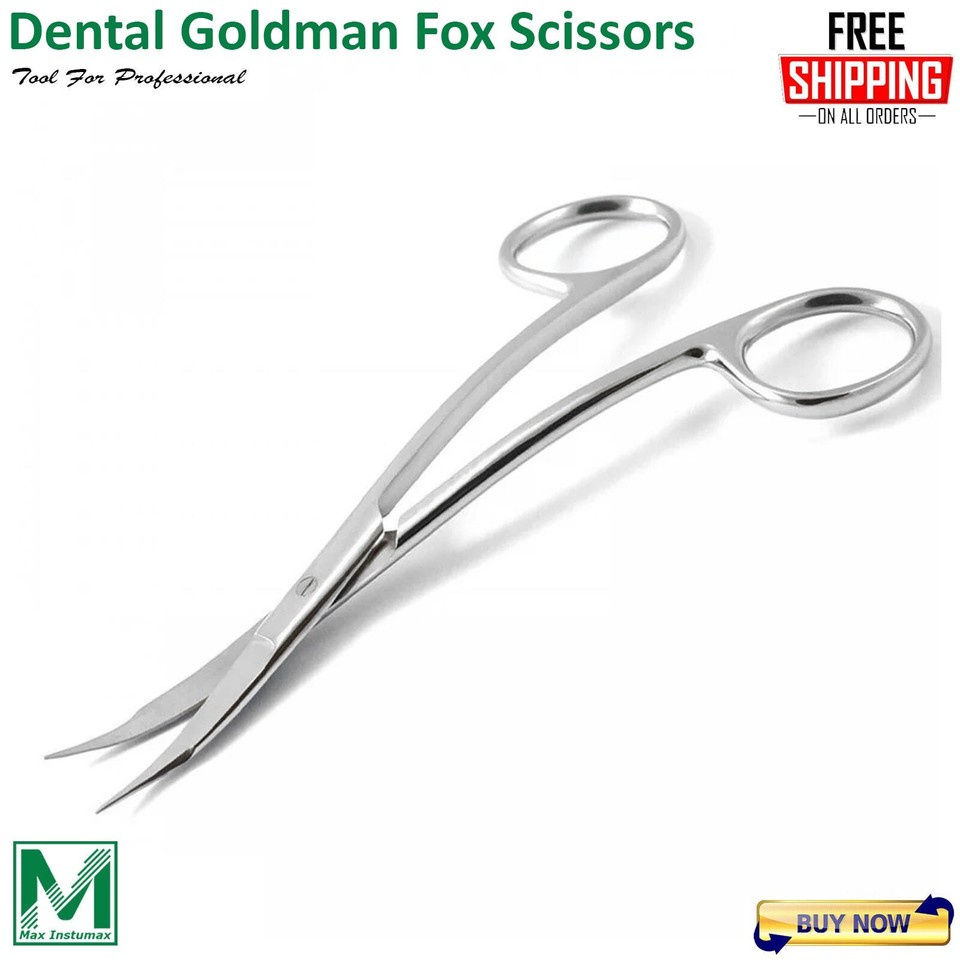 Dental Goldman Fox Scissors Double Curved Tissue Trimming Suture ...
