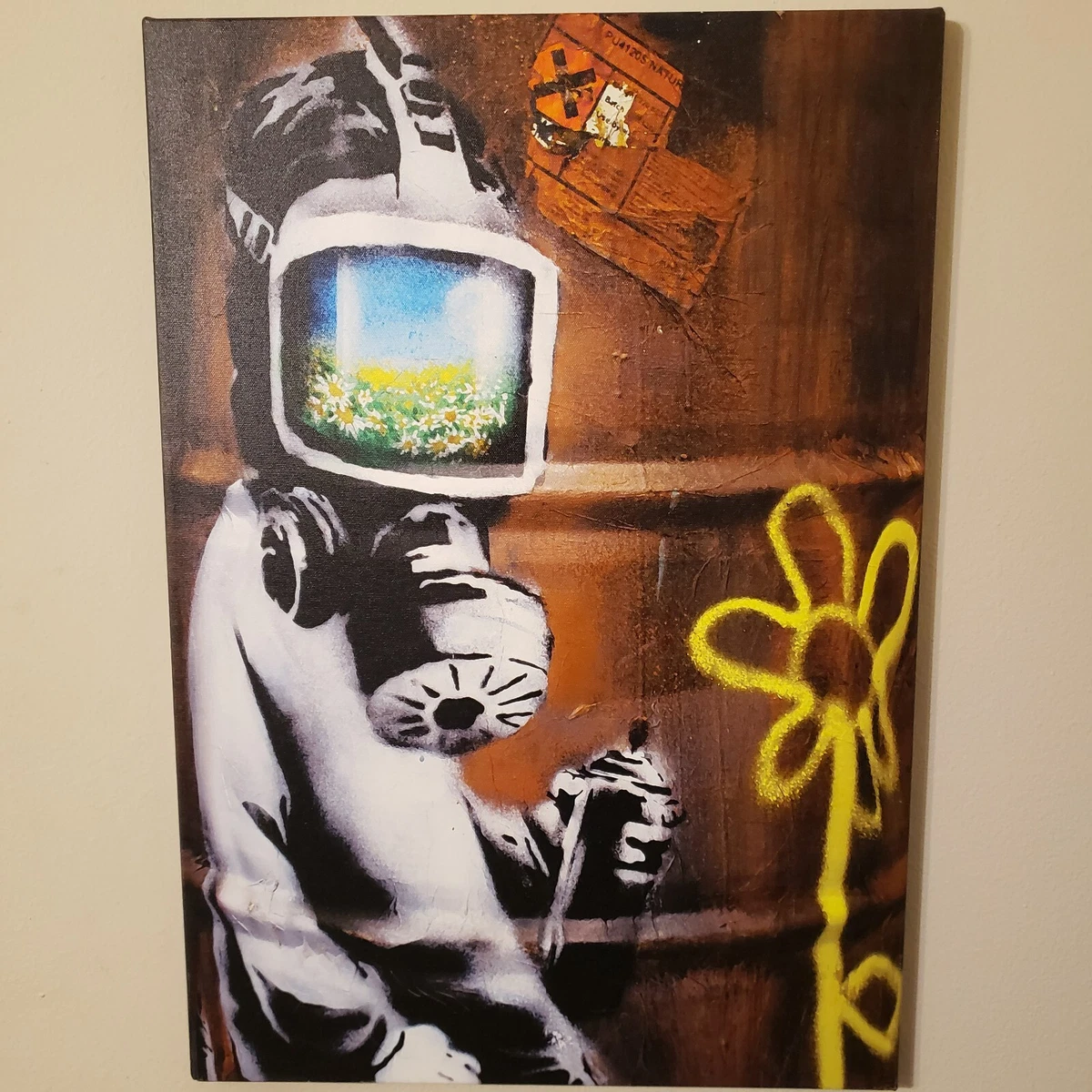 Banksy Gas Mask Sunflower