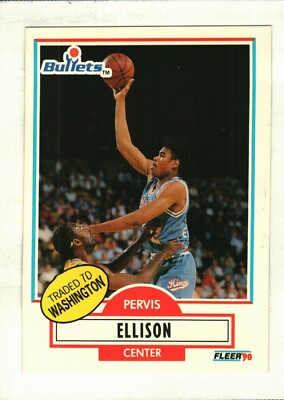 1990 Fleer Basketball Trading Card - # 164 PERVIS ELLISON WASHINGTON ...