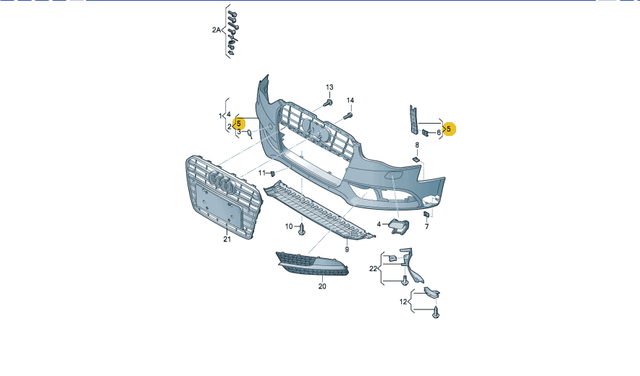 Genuine Front Bumper Securing Strip Left for AUDI A5 12-17 8T0807277A ...