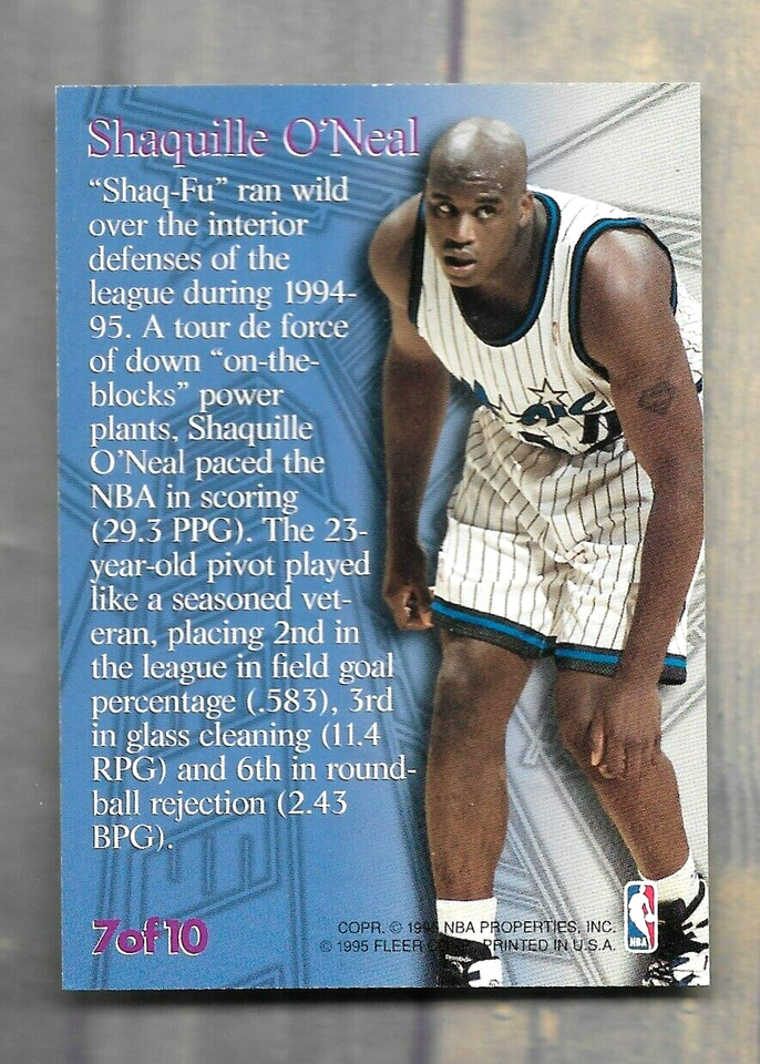SHAQUILLE O'NEAL 1995-96 FLEER METAL STEEL TOWER #7OF10 HOF NBA STAR ...