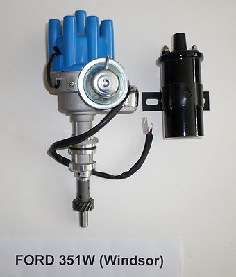 Small Block FORD 351W WINDSOR BLUE FEMALE Small Cap HEI Distributor ...