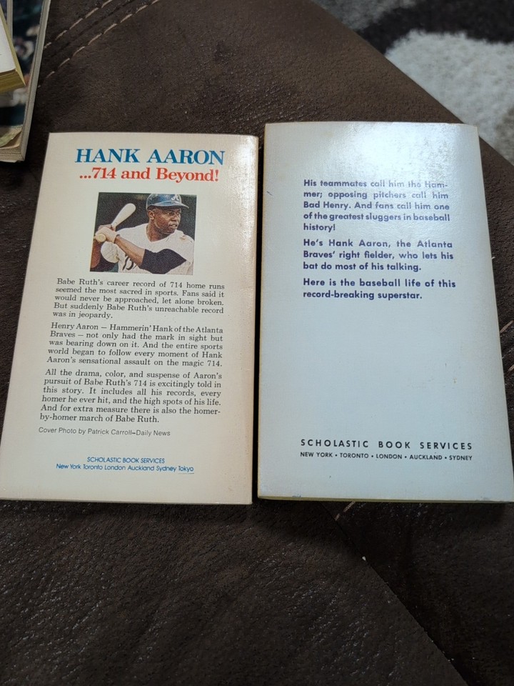 2 Vintage Books - Hammerin' Hank of the Braves & Hank Aaron …714 And ...