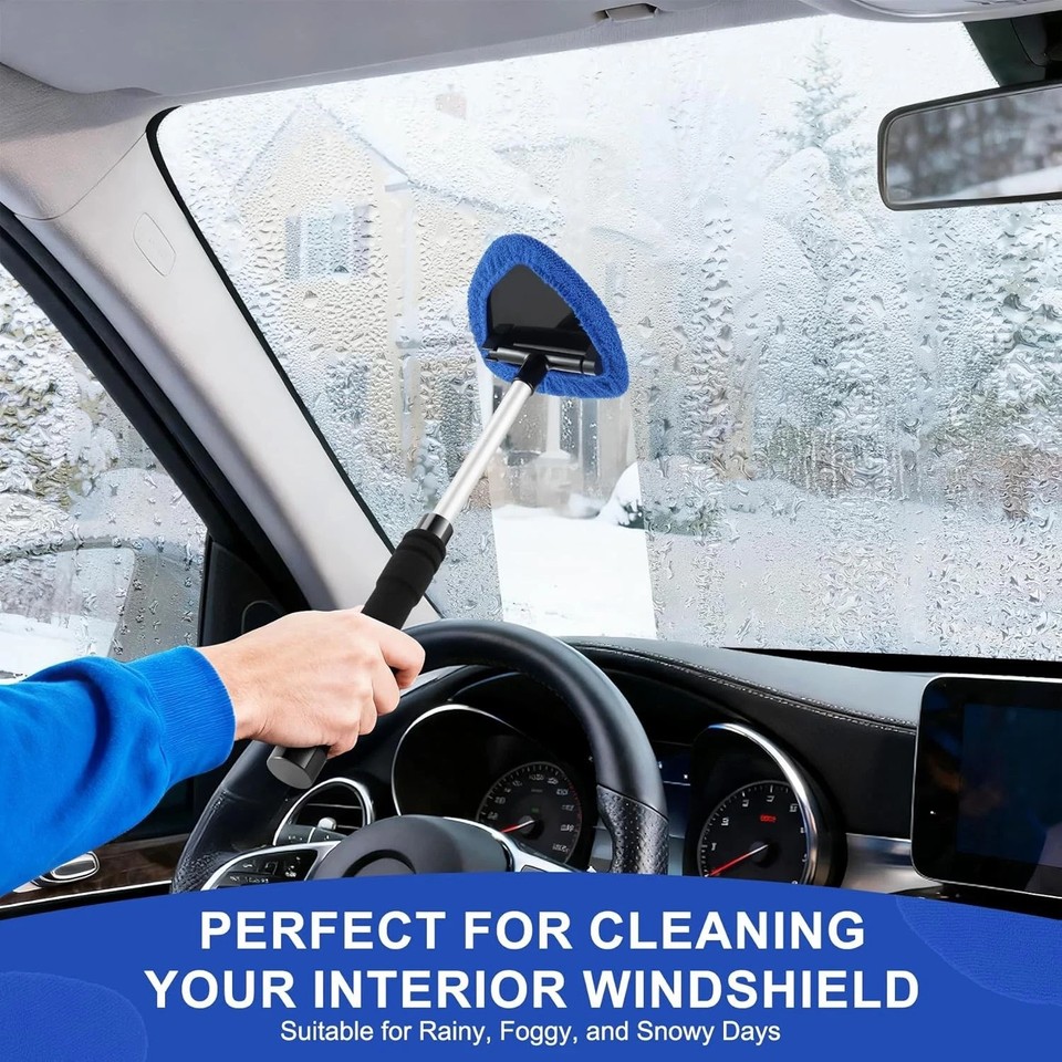 Windshield Cleaning Tool Kit Car Window Glass Wiper Cleaner Brush Pad ...