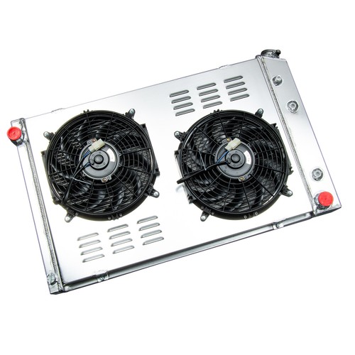 4 Row Radiator+Shroud Fan For 73-87 Chevy C10 C20 C30 GMC Jimmy K1500 ...