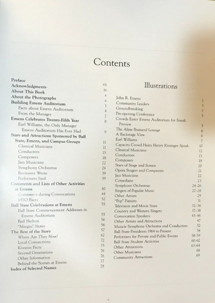John R. Emens Auditorium 25th Anniversary - Ball State University | eBay
