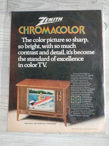 Vintage Ad Zenith Tv & Kool Magazine Page Ad Collectible Framing ...