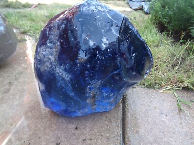 Glass Rock Slag Pretty Clear Sapphire Blue 60.0 lbs Rocks Landscaping ...