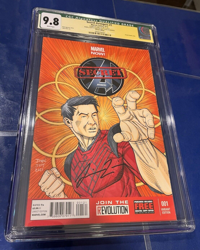 SIMU LIU AUTO AUTOGRAPH SECRET AVENGERS COMIC COVER SKETCH BY JOHN JETT ...