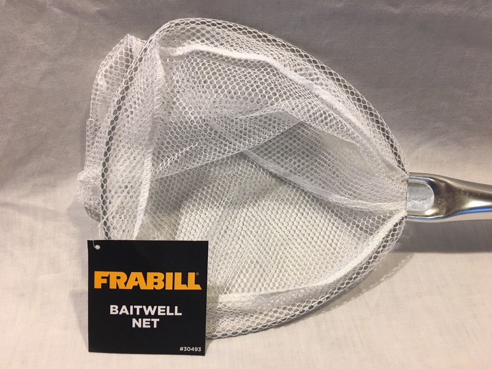 NEW FRABILL 30493 WOOD HANDLE BAITWELL NET 10" DEEP NET 27" LONG | eBay