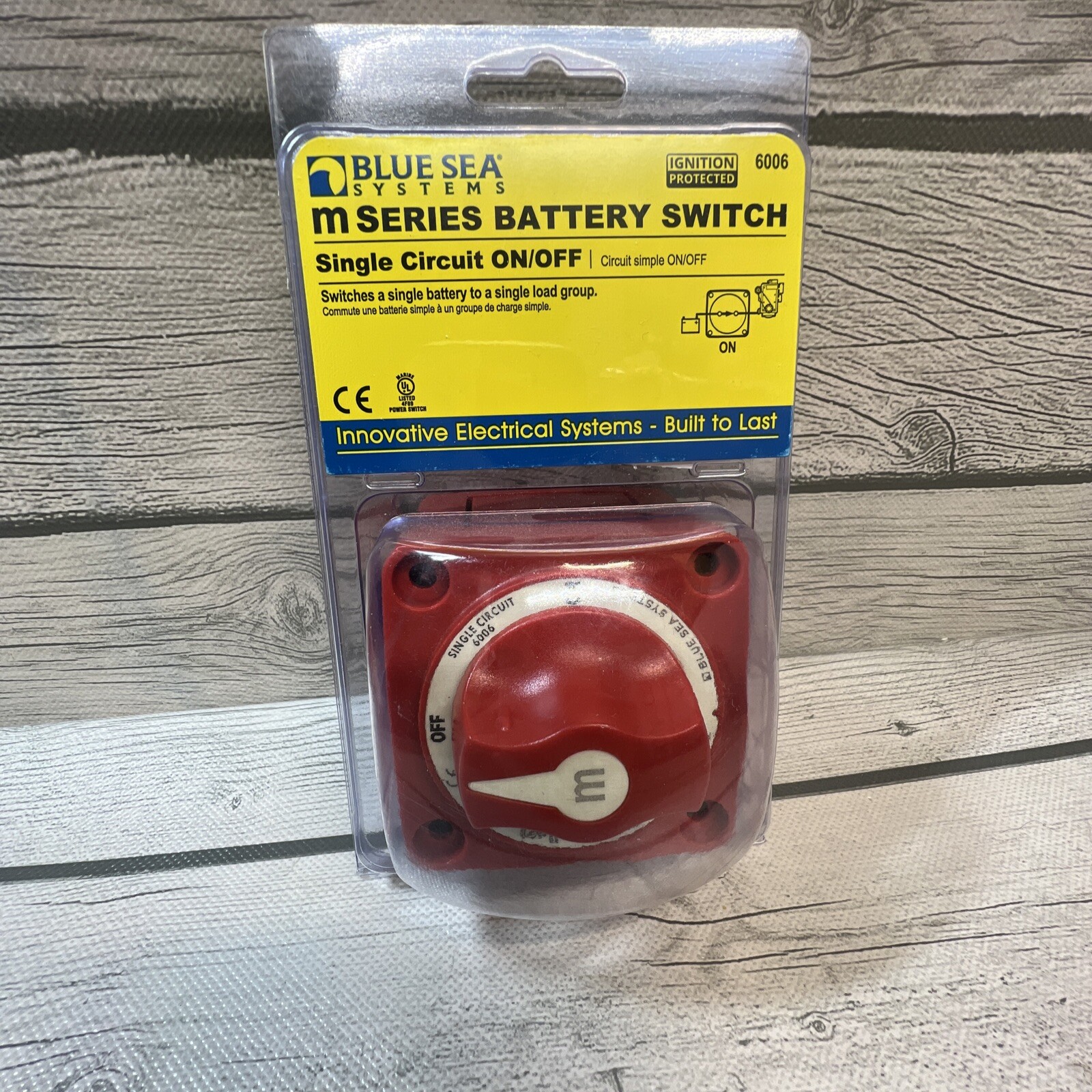 Blue Sea 6006 M-Series Battery Switch Single Circuit On/Off Marine Boat ...