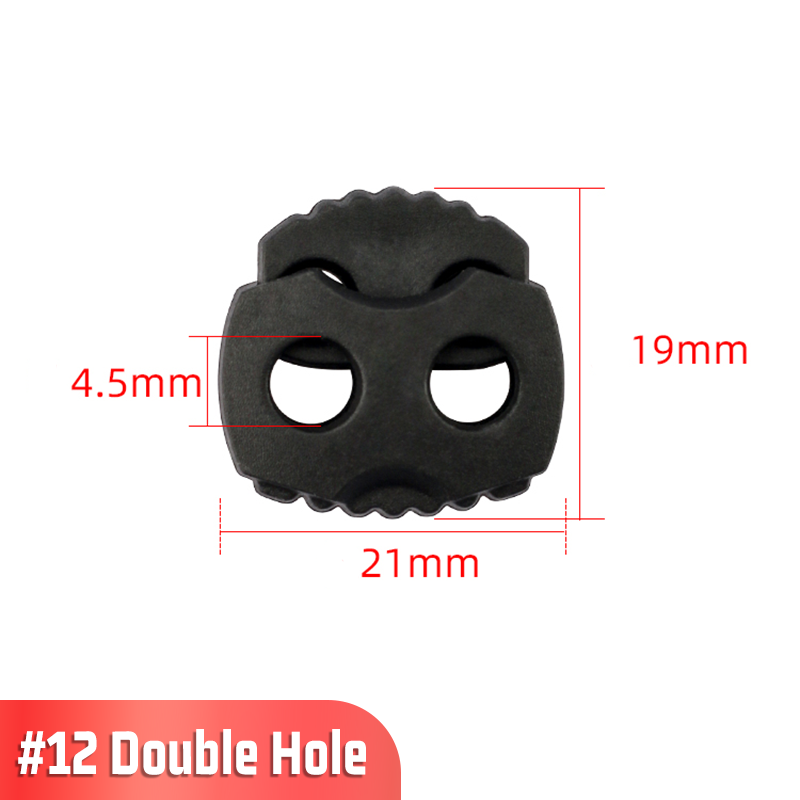 Single Double Hole Cord Lock Toggle Spring Buckle Rope Cord Lock Up End ...