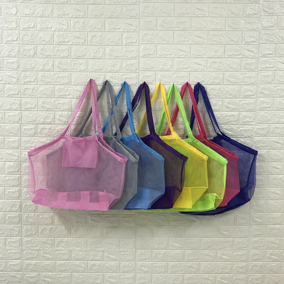 1PC Beach Storage Bag Mesh Beach Tote Portable Outdoor Storage Bags for ...