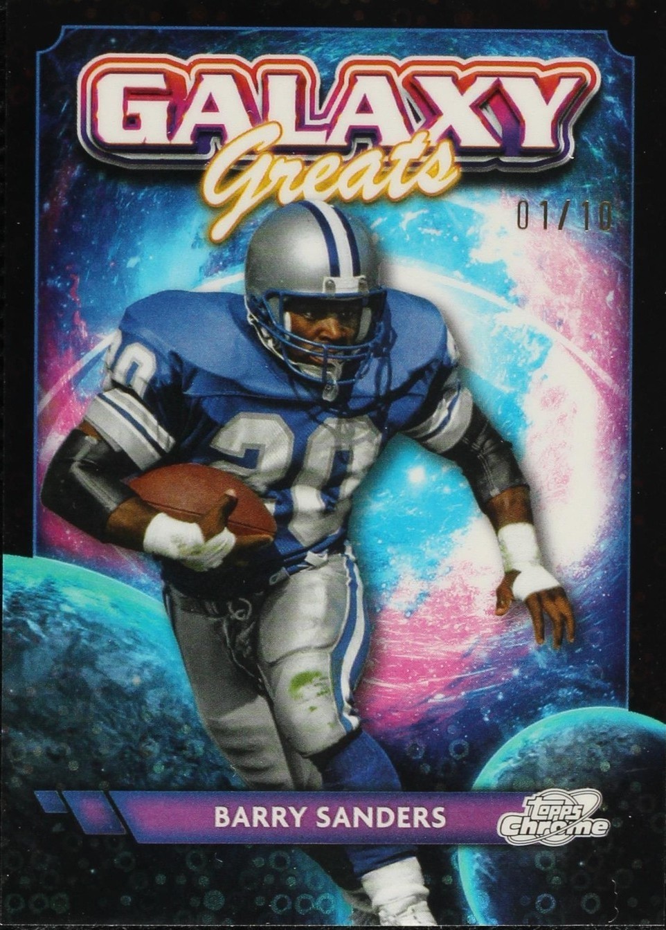 2024 Topps Cosmic Chrome - Galaxy Greats Barry Sanders #GG-13 Black ...