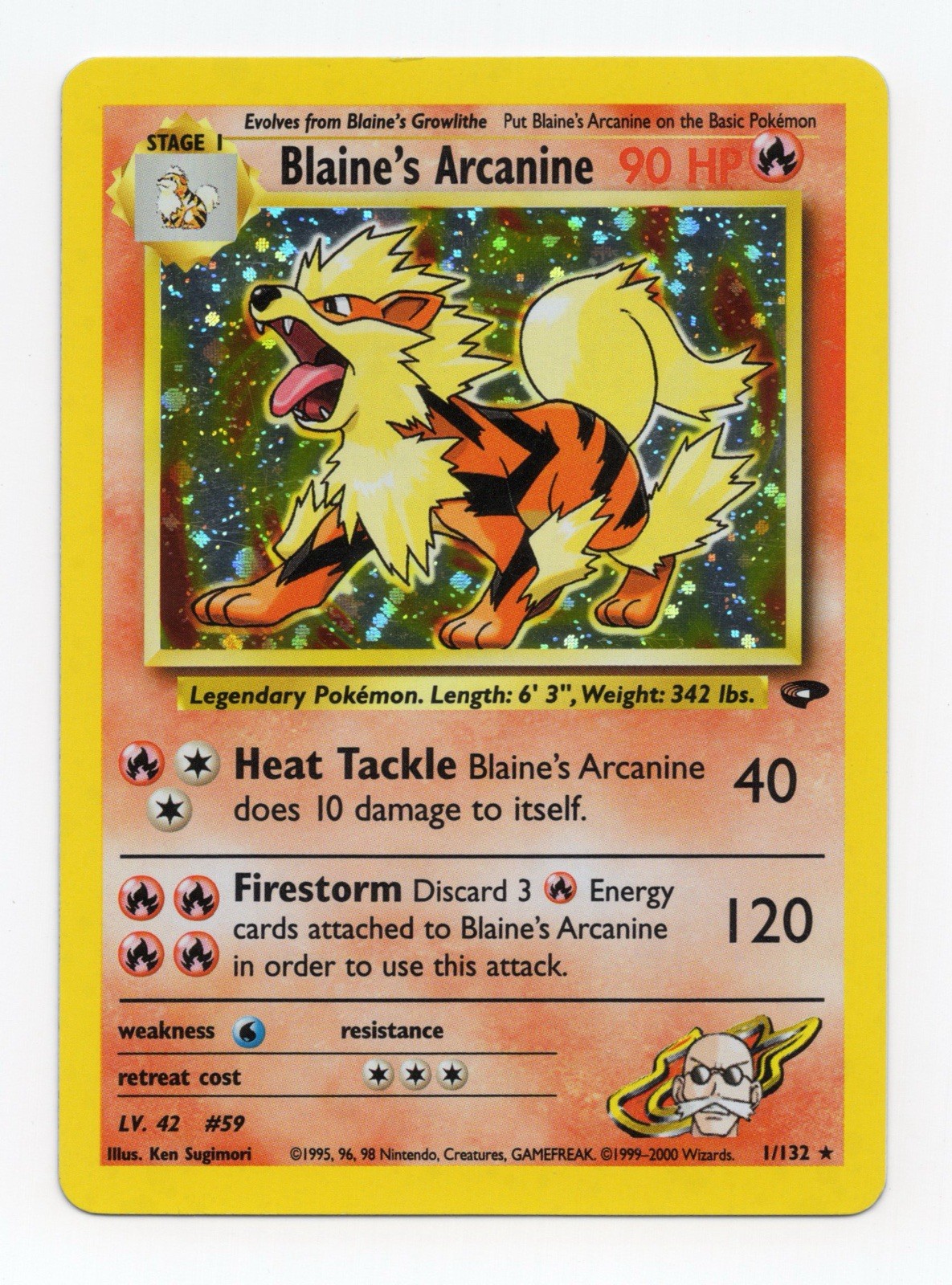 Pokémon TCG Blaine's Arcanine Gym Challenge 1 Holo Unlimited Rare NM | eBay