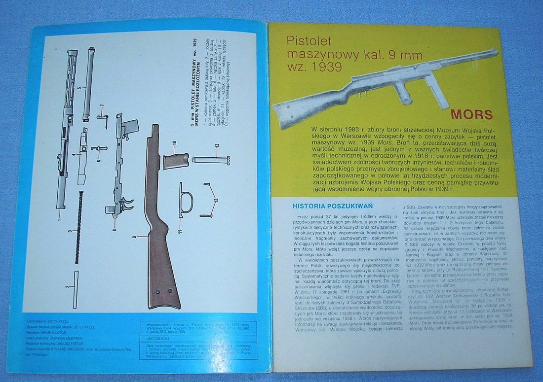Mors - Polish submachine gun / Types of weapons and armament | eBay