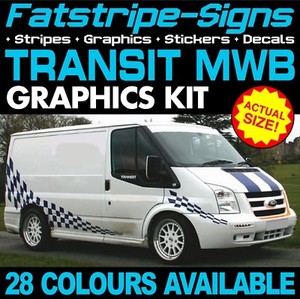 FORD TRANSIT MWB GRAPHICS STICKERS STRIPES DECALS SPORT ST DAY VAN ...