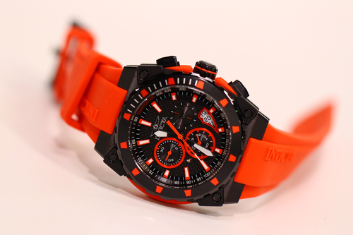 Invicta Men's S1 Rally Quartz 100m Stainless Steel/Orange Silicone ...