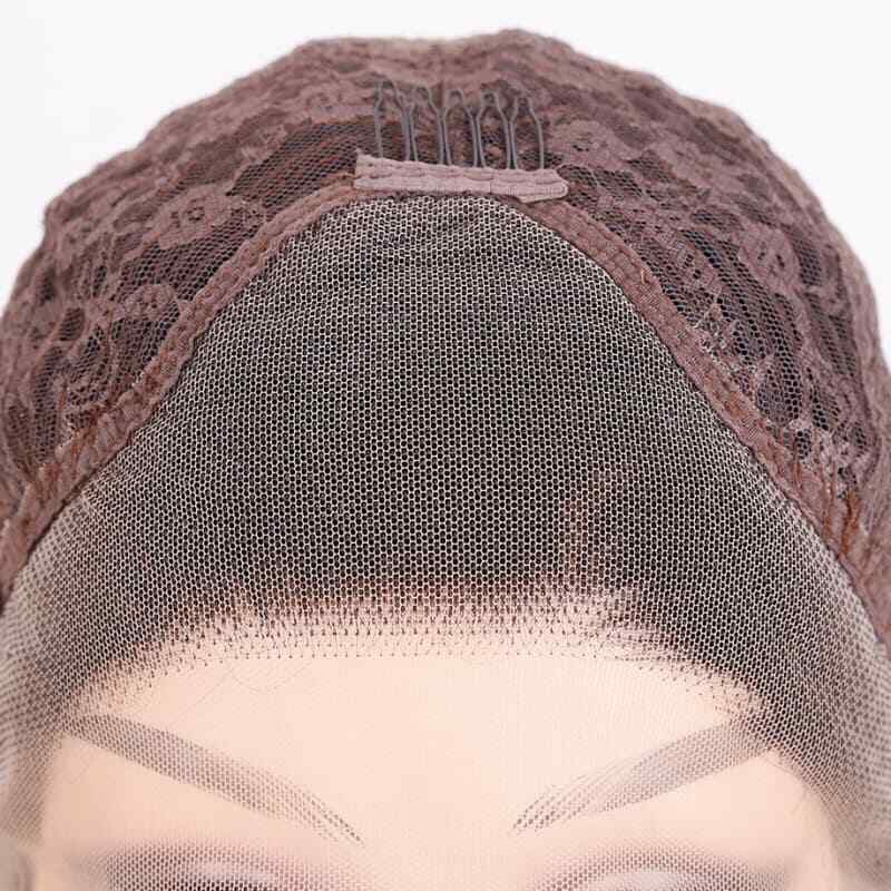 Big Lace Natural Wig Chemical Fiber Front Lace Wig Head Cover Long ...