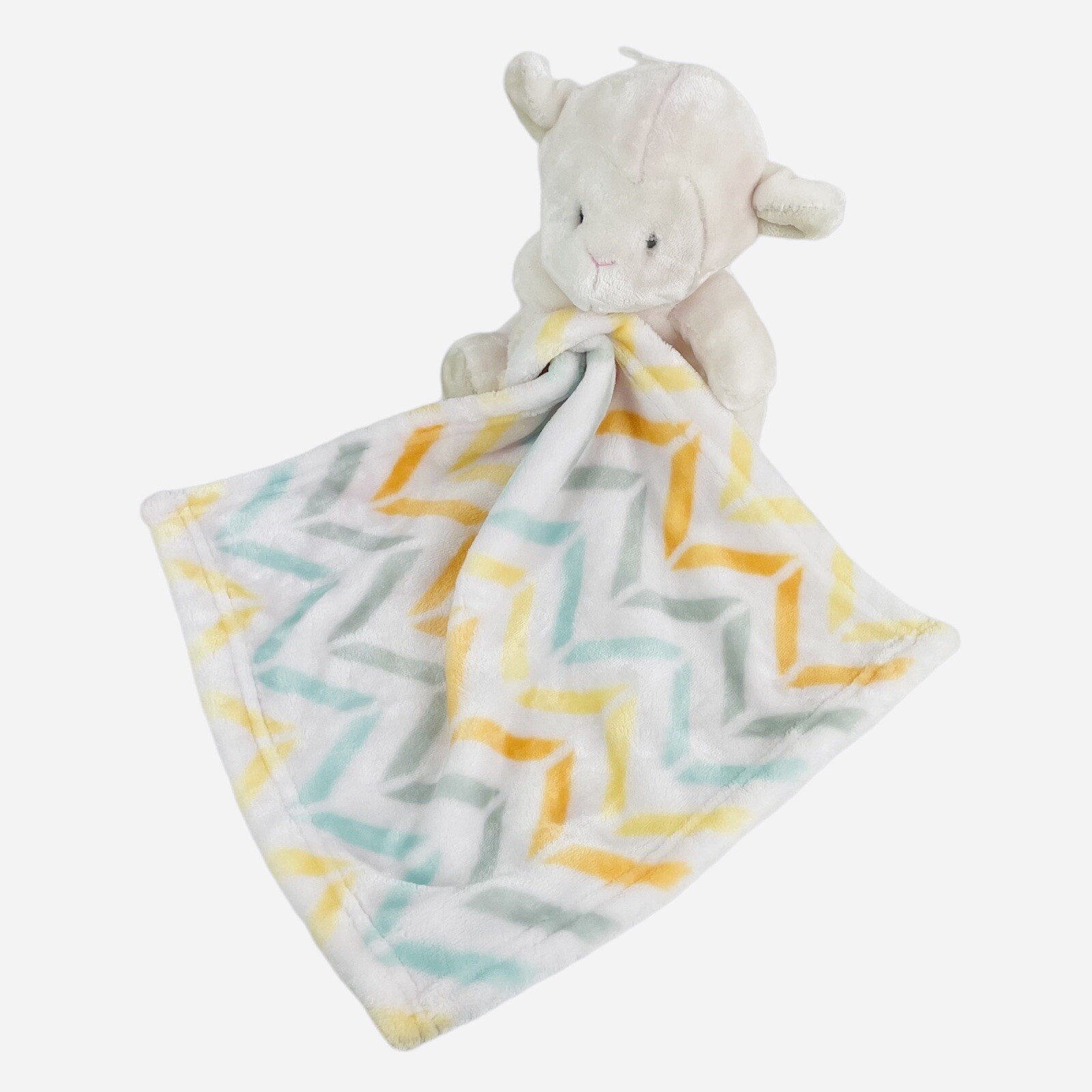 Costco Little Miracles Lamb Plush Lovey Pastel Pink Chevron Security ...