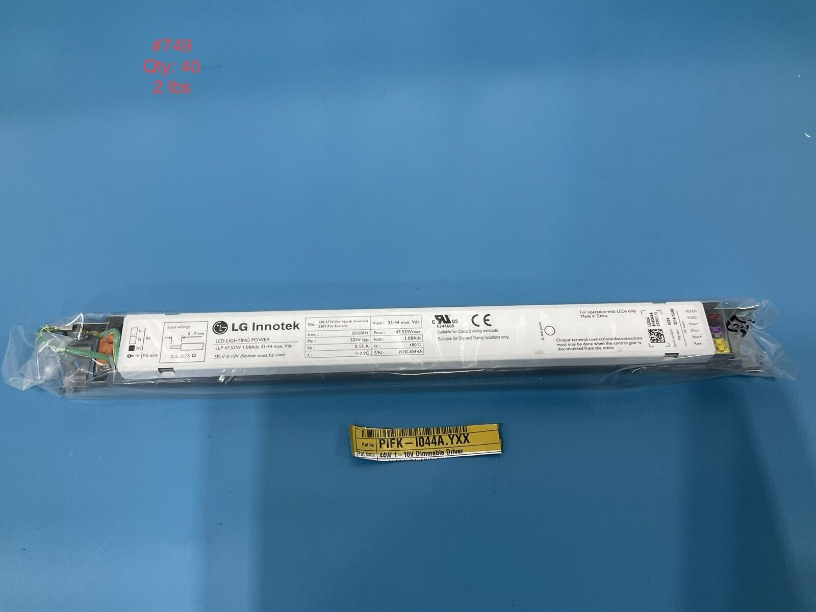 LG INNOTEK ( PIFK-1044A ) LED Power Driver Class 2 - 33-44V output MAX ...