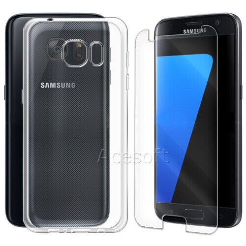 HD Clear Tempered Glass Screen Protector TPU Case for Samsung Galaxy S7 ...