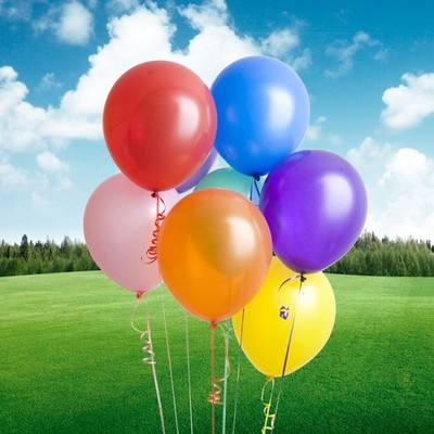 100 Pcs Bright Color Balloons 12 Inch Latex Balloons Round Decorative ...