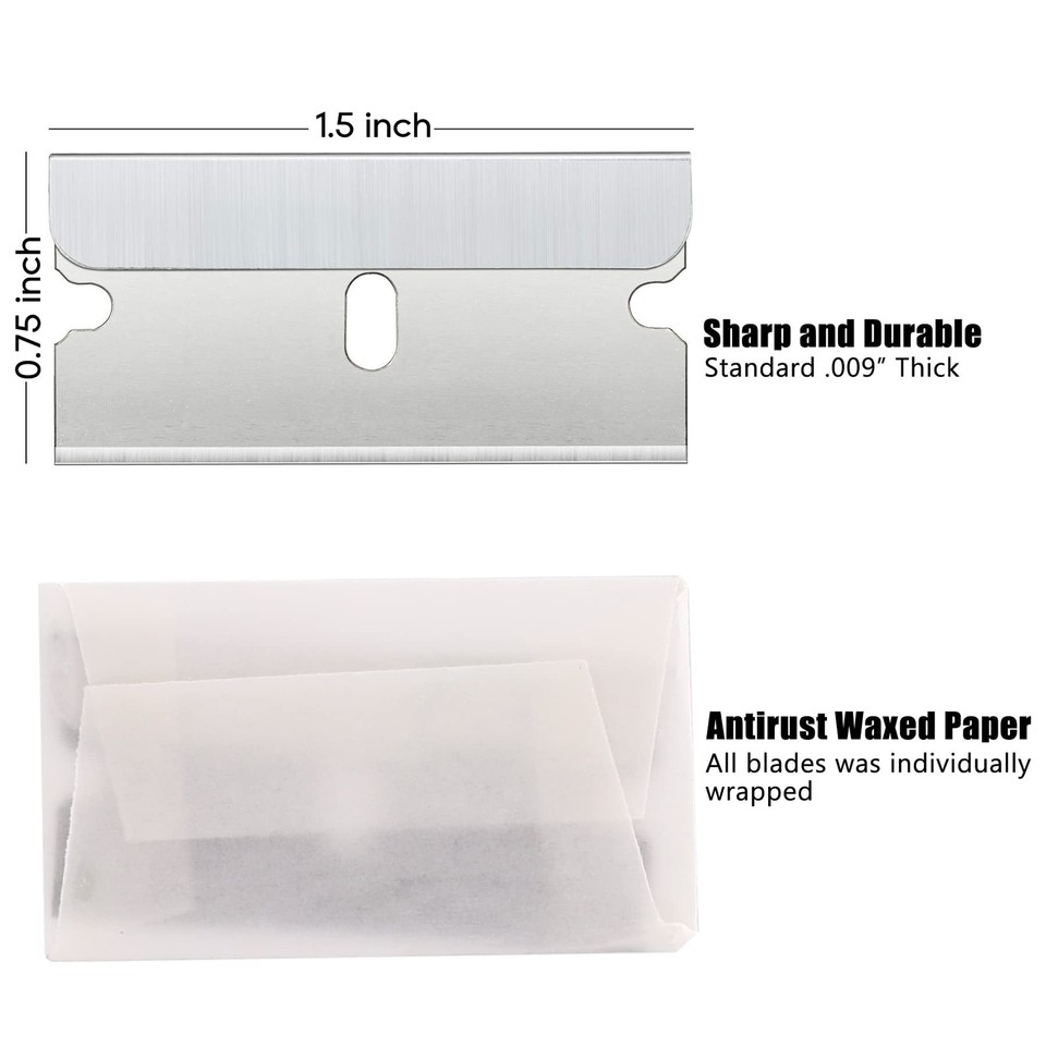 200PCS Single Edge Razor Blades, Industrial Razor Blades for Scraper ...