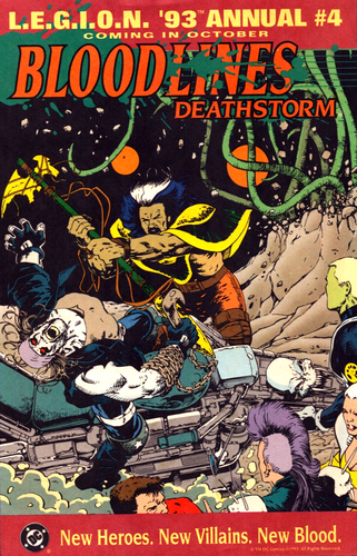 1993 DC Comics LEGION Annual Bloodlines Deathstorm PRINT AD - Lobo Art ...