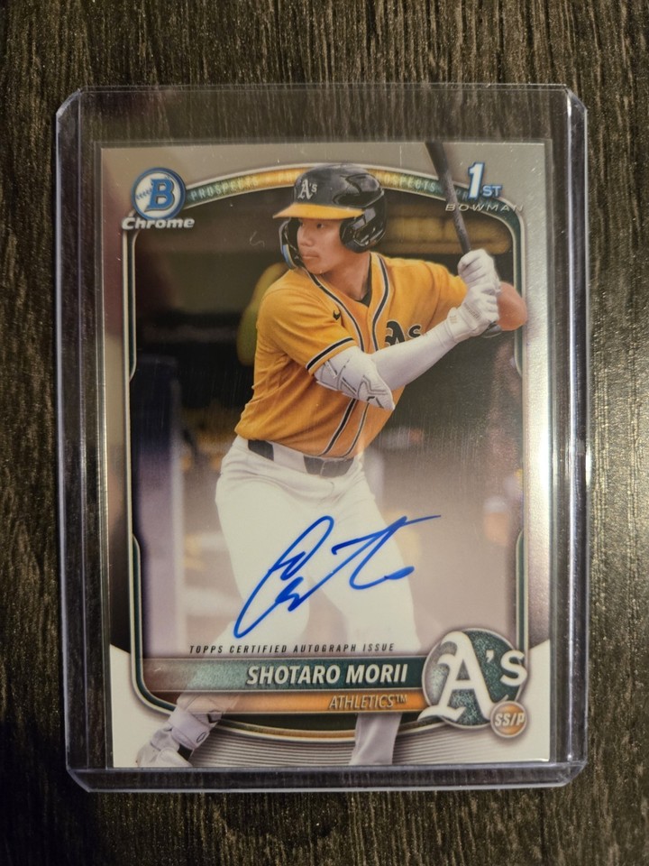 2025 Bowman Chrome Shotaro Morii 1st Bowman Auto Oakland Athletics | eBay