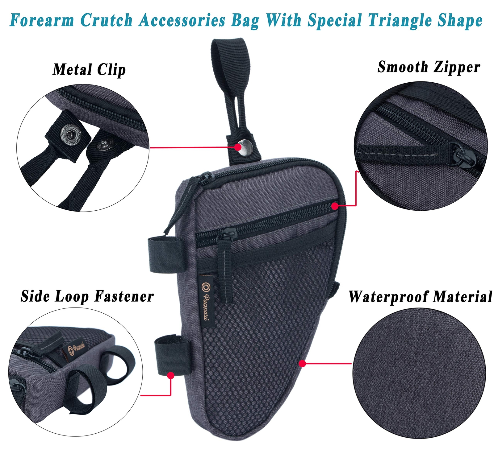 Forearm Crutch Bag Lightweight and Waterproof Forearm Crutch ...