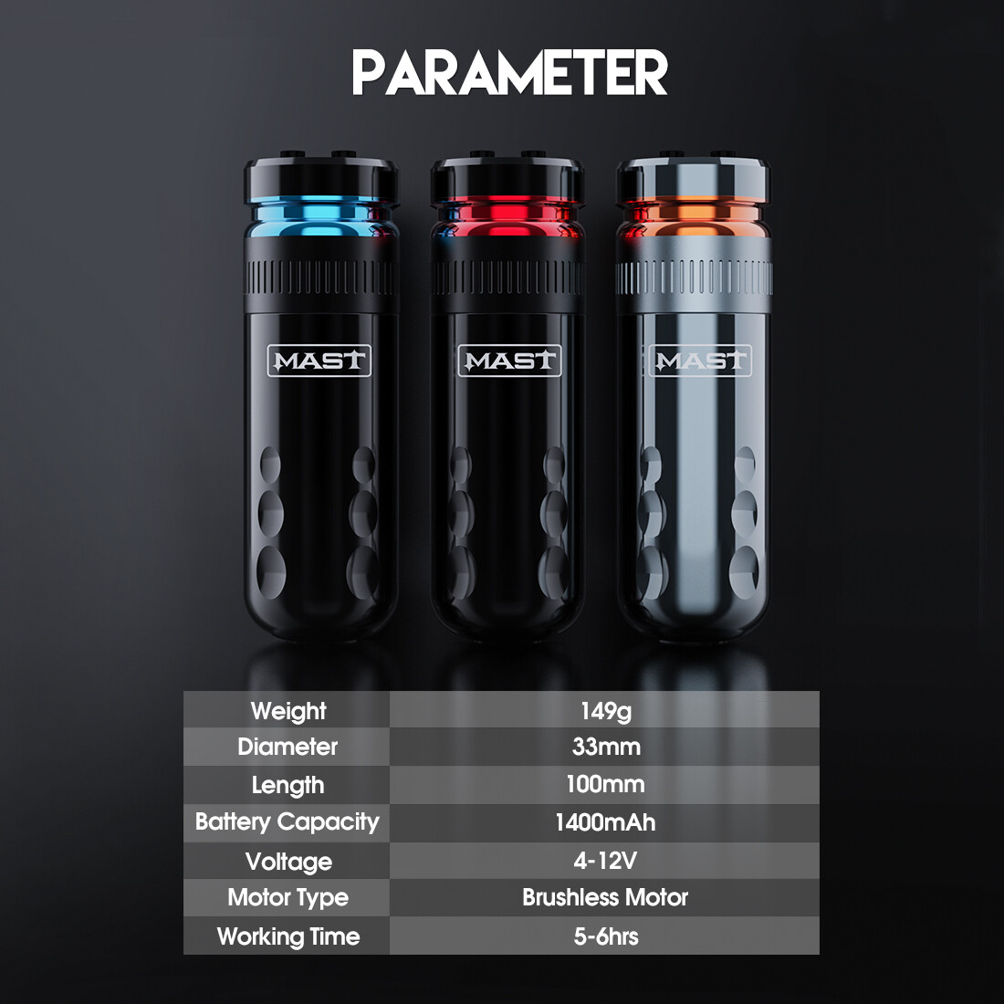 Mast Racer Brushless Motor Rotary Tattoo Pen Machine Wireless Power ...