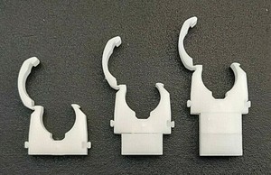 8x Hinged Pipe Clips Talon Clip Lock 22mm ± Universal Spacers | eBay