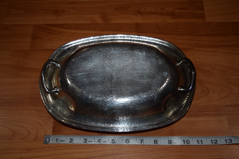 SILVER PLATED SERVING TRAY WITH LID - EPNS 0806 WINDMILL STAMP ...