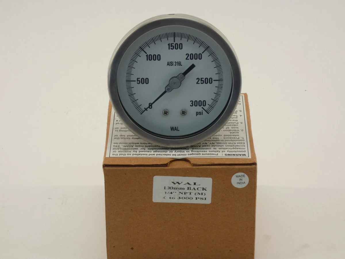 NoShok 25-510-3000 Liquid Filled Pressure Gauge 3000 PSI, 57% OFF