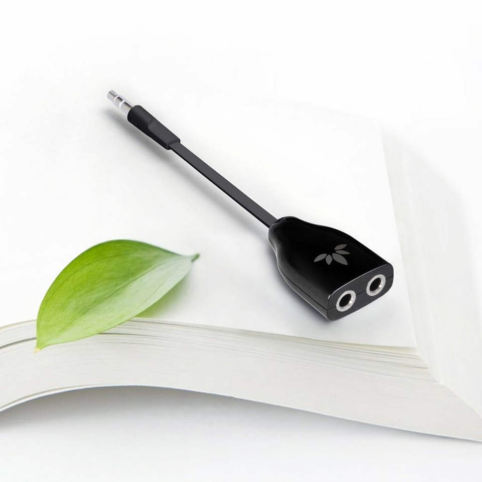 3.5mm AUX Stereo Audio Dual Headphone Splitter Earphone Earbuds Y Split ...