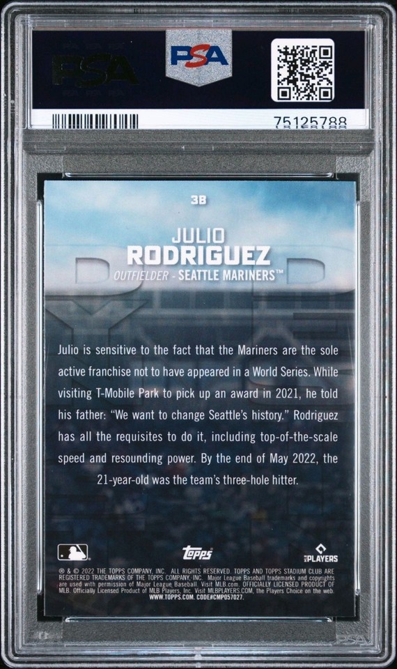 2022 TOPPS STADIUM CLUB CHROME DYNASTY AND DESTINY JULIO RODRIGUEZ PSA 10 | eBay