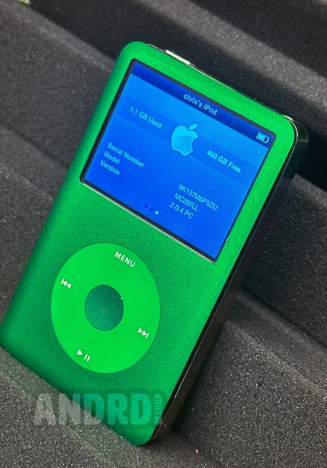 Custom Green Apple iPod Classic 7th Gen - Taptic Mod - 3000mah 512GB ...