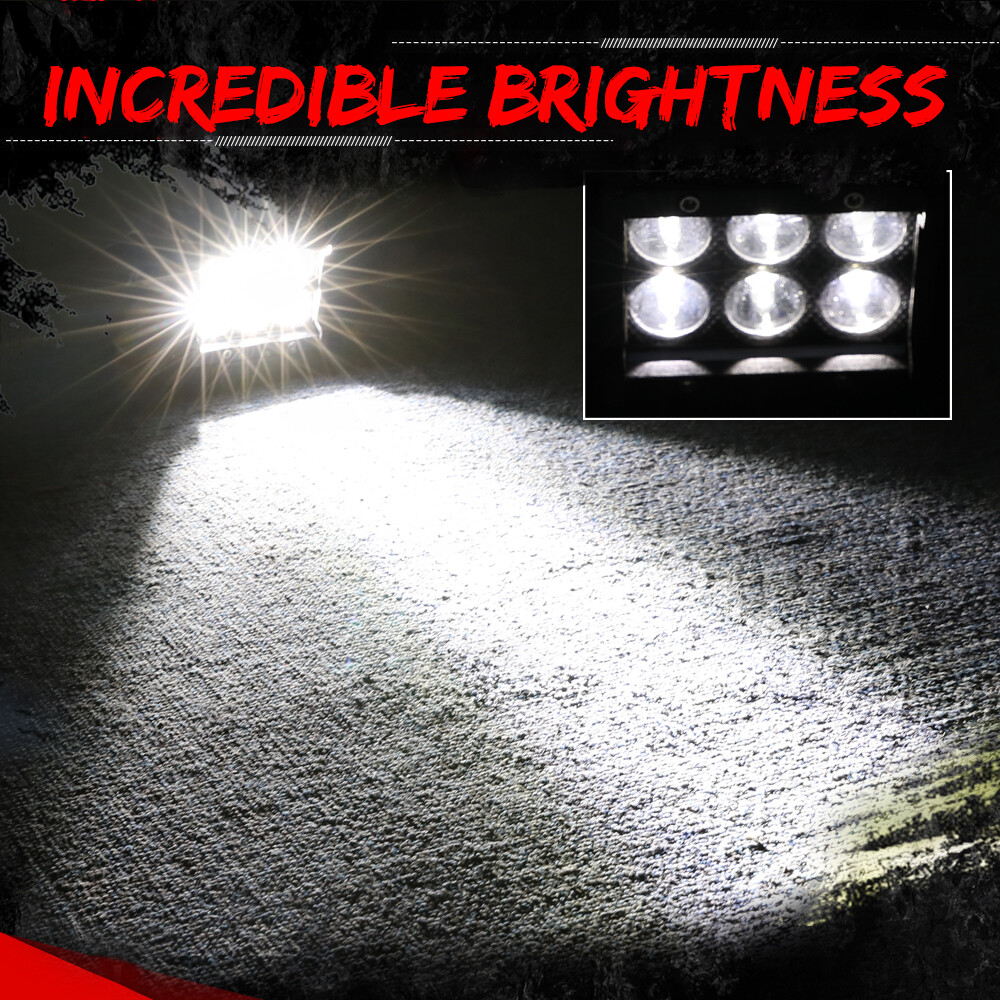 2x4"Inch 120W Cube LED Work Light Bar Spot Pods Off Road Fog Lights ...