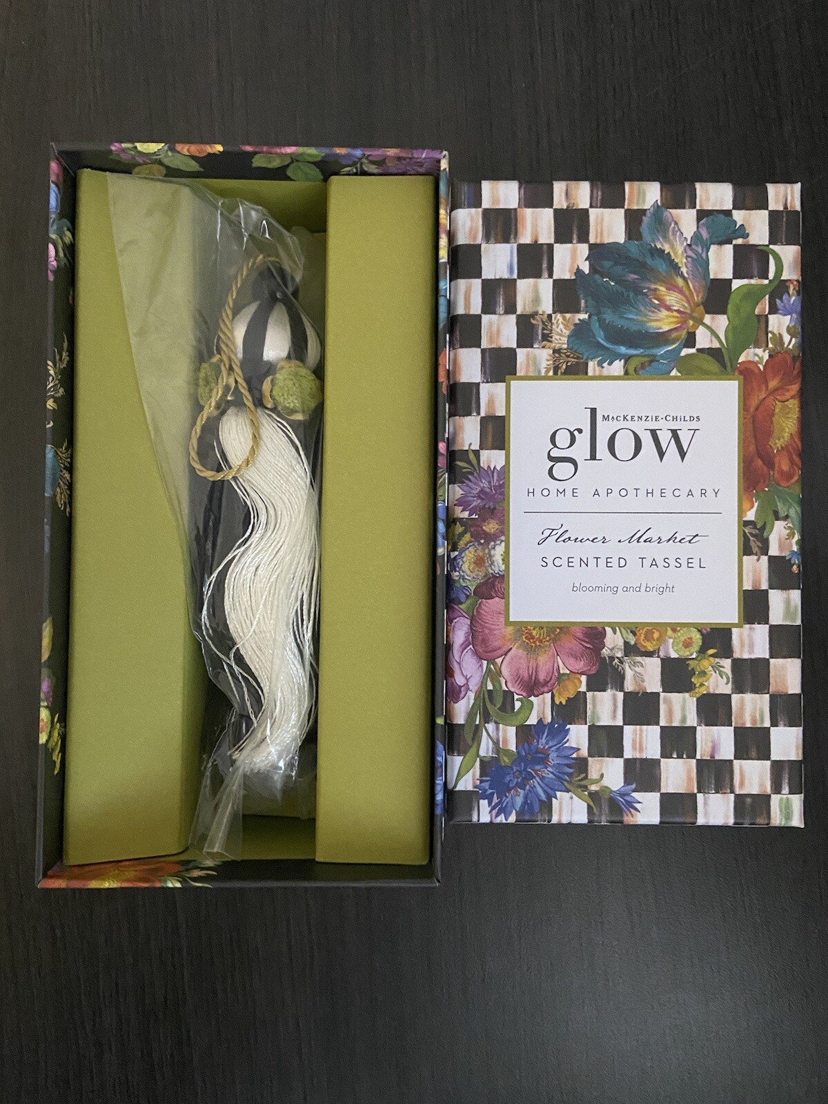 Mackenzie-Childs Glow Home Apothecary Flower Market Scented Tassel | eBay